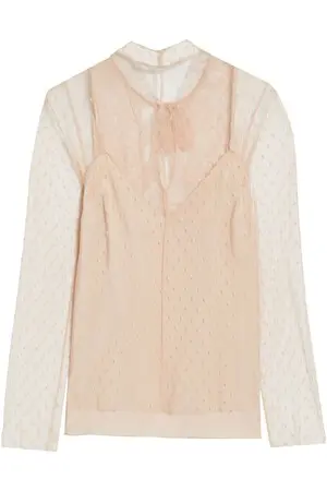 Red Valentino Point D'esprit Blouse - Blush