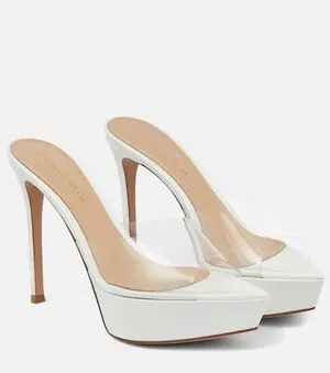 GIANVITO ROSSI Betty Pvc And Leather Sandals - White