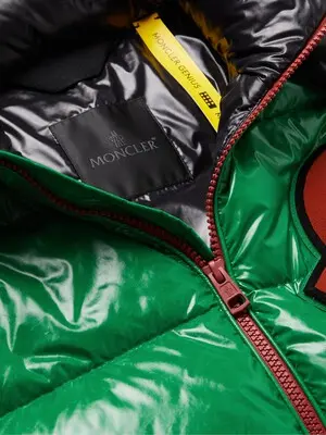 Moncler 1952 Haggi Logo-appliquéd Quilted Recycled Glossed-shell Hooded Down Jacket - Green