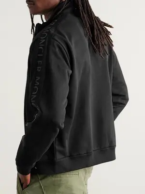 Moncler Logo-print Cotton-jersey Zip-up Sweatshirt