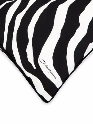 Dolce & Gabbana Zebra-print Silk Twill Cushion