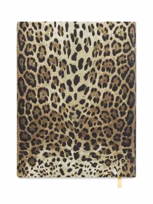 Dolce & Gabbana Large Ruled Leather Notebook - Brown