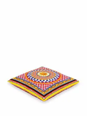 Dolce & Gabbana Small Carretto-print Duchesse Cotton Cushion