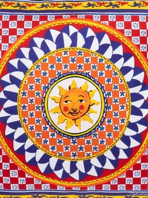 Dolce & Gabbana Small Carretto-print Duchesse Cotton Cushion