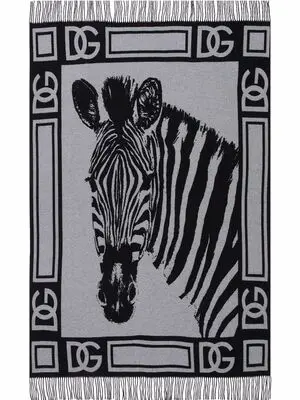 Dolce & Gabbana Zebra-jacquard Cashmere Blanket