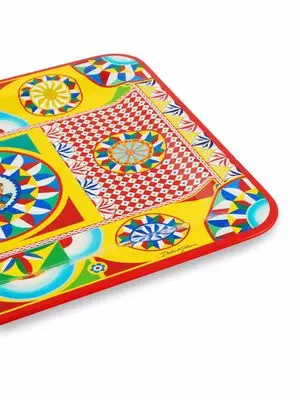 Dolce & Gabbana Medium Carretto-print Wood Tray