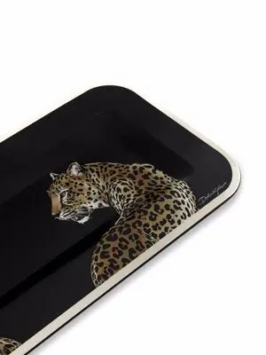 Dolce & Gabbana Small Leopard-print Wood Tray