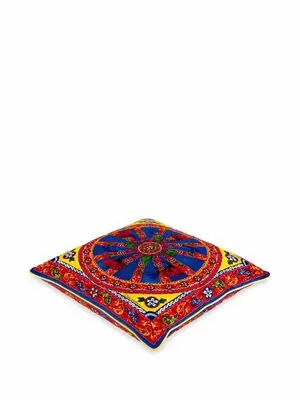 Dolce & Gabbana Medium Carretto-print Velvet Cushion