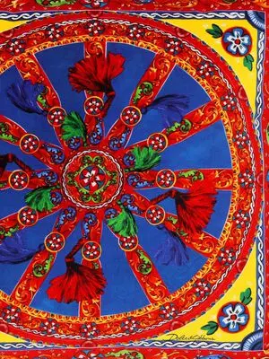Dolce & Gabbana Medium Carretto-print Velvet Cushion
