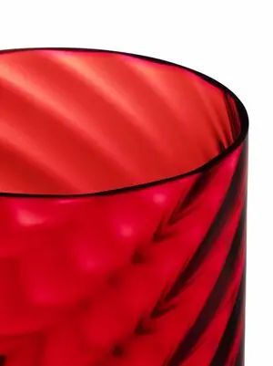 DOLCE & GABBANA CASA Rigadin Ritorto Murano Water Glasses Set - Red