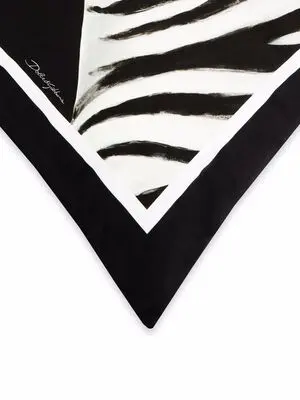 Dolce & Gabbana Medium Zebra-print Duchesse Cotton Cushion