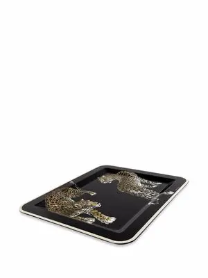 Dolce & Gabbana Medium Leopard-print Wood Tray