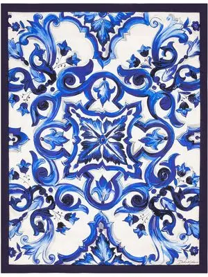 Dolce & Gabbana Mediterranean-print Silk Blanket