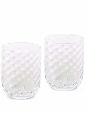 Dolce & Gabbana Hand-blown Murano Water Glasses - White