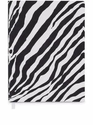 Dolce & Gabbana Large Zebra-print Leather Blank Notebook - White