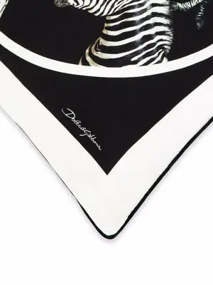 Dolce & Gabbana Zebra-print Silk Twill Cushion