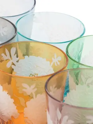 POLSPOTTEN Peony Glass Tumblers