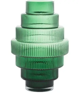 POLSPOTTEN Steps Ribbed Vase - Green