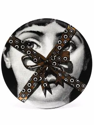 FORNASETTI Lisa Cavalieri-print Plate - White