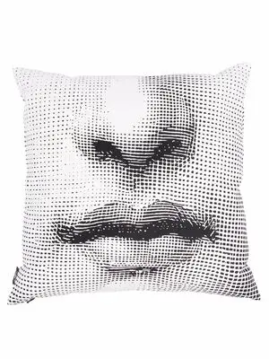 FORNASETTI Face Print Cushion - White