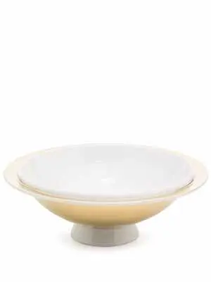 SIEGER BY FÜRSTENBERG Treasure Gold Medium Bowl Cloche - White