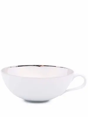 SIEGER BY FÜRSTENBERG Treasure Platinum Coup-shaped Tea Cup - White
