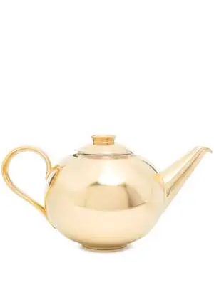 SIEGER BY FÜRSTENBERG Emperor's Garden Gilded Teapot With Tea Strainer - Gold