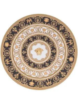 Versace I Heart Baroque Ceramic Plate - Gold