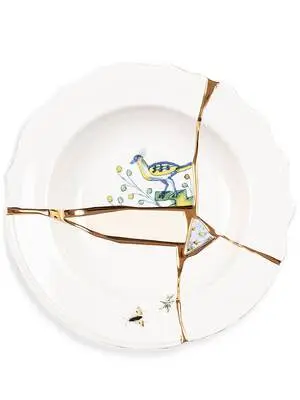SELETTI Kintsugi No. 1 Soup Bowl - White