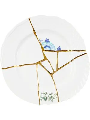 SELETTI Kintsugi No. 3 Dinner Plate - White