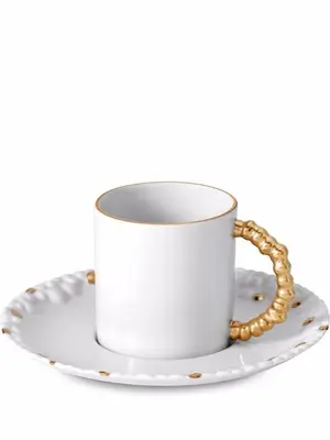 L'Objet Mojave Espresso Cup And Saucer - White