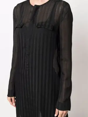 SAPIO Striped Sheer Oversized T-shirt
