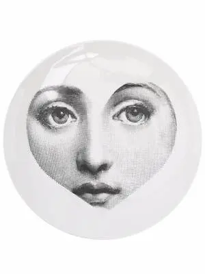 FORNASETTI Heart Face Ceramic Plate