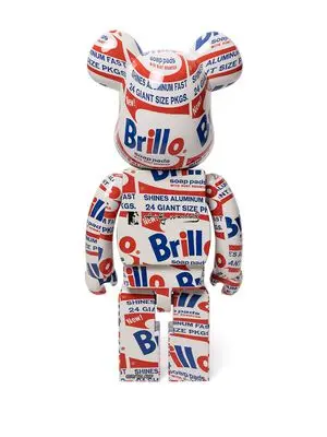 MEDICOM TOY X Andy Warhol Brillo Be@rbrick 1000% Figure - Red