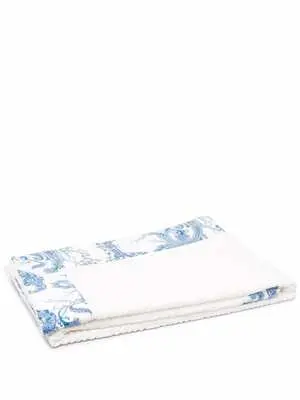 Etro Paisley-print Trim Beach Towel - White