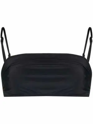 GANNI Square-neck Bikini Top - Black
