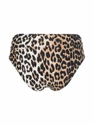 GANNI Leopard-print Bikini Bottoms