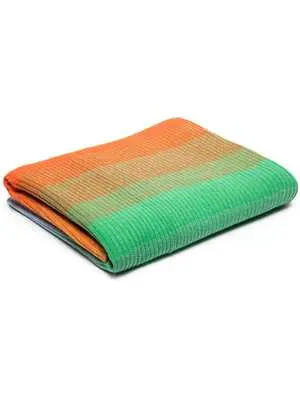 THE ELDER STATESMAN Striped Cashmere Blanket