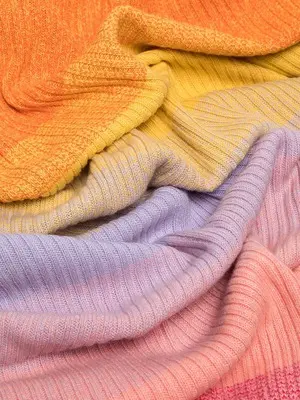 THE ELDER STATESMAN Striped Cashmere Blanket