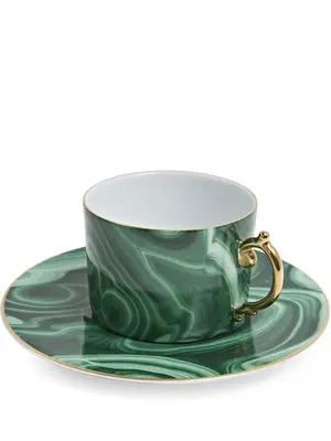 L'Objet Malachite Tea Cup Set - Green
