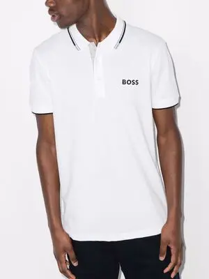 BOSS Paddy Pro Logo Polo Shirt - White