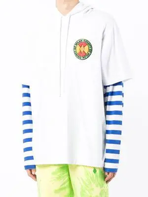 COUNTY OF MILAN Layered Logo-print Hoodie