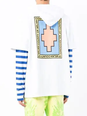 COUNTY OF MILAN Layered Logo-print Hoodie