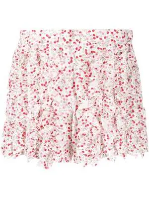 MSGM Cherry-print Mini Shorts