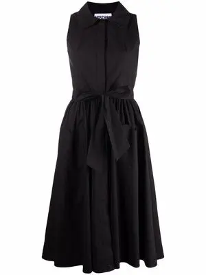 Moschino Sleeveless Belted Midi Dress - Black