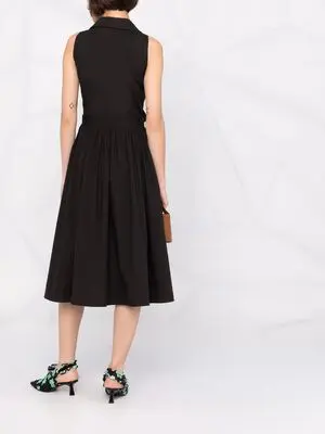 Moschino Sleeveless Belted Midi Shirt Dress