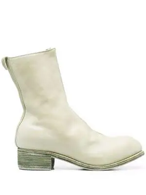 Guidi Front-zip Round-toe Boots - Neutrals
