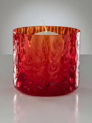 VENINI Night In Venice Candle Holder - Red