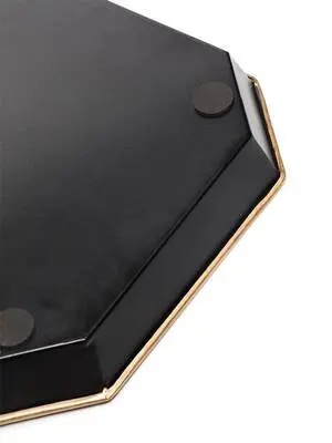 LES-OTTOMANS Leopard-print Octagon Tray