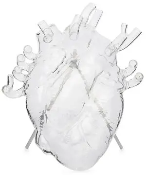 SELETTI Love In Bloom Heart-shaped Vase - White